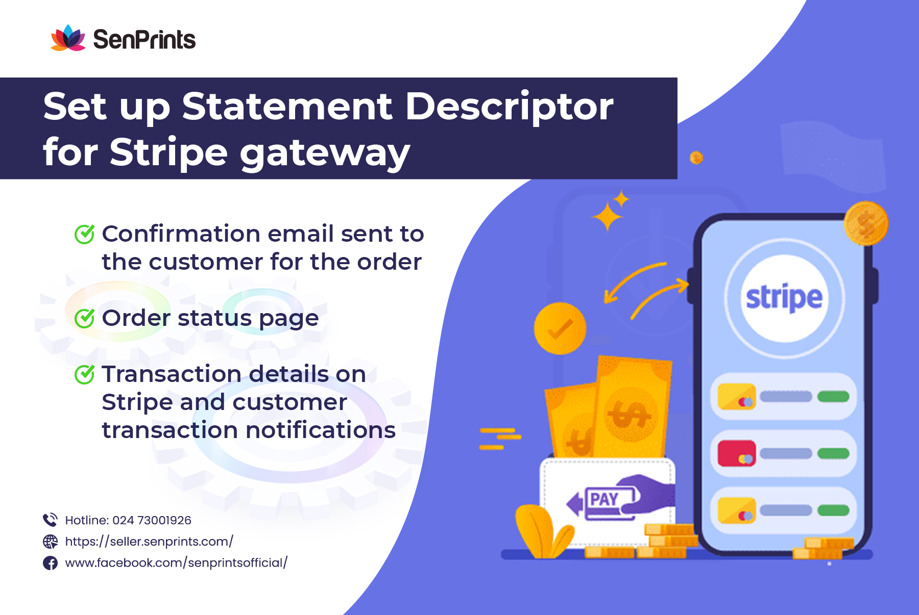 Cài đặt Statement Descriptor cho cổng Stripe - Print On Demand Service